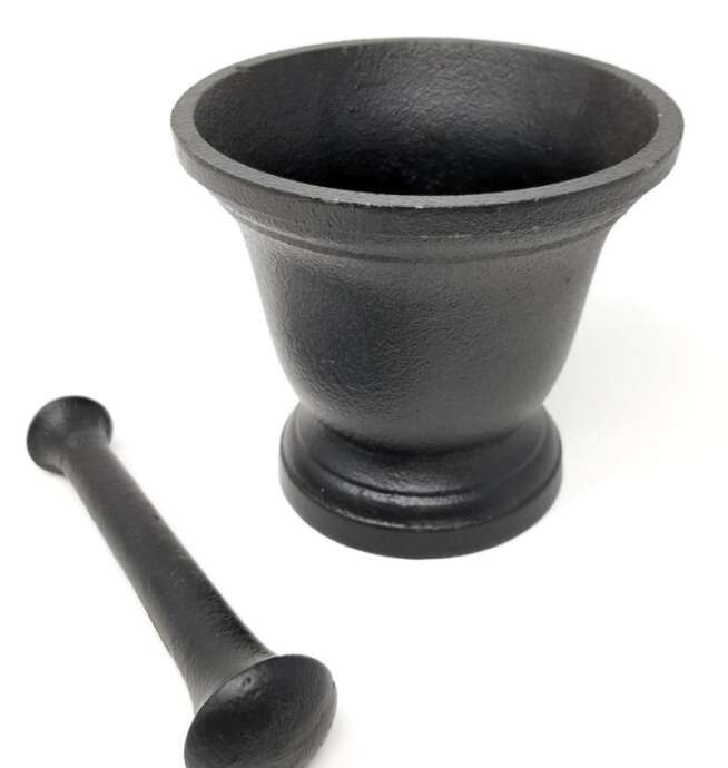 4 1/4" Cast Iron Mortar and Pestle - Vaping Elements / All The Things OCV